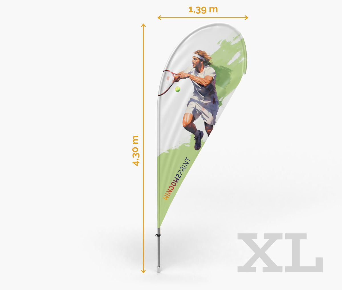 Beachflag Mit Druck Drop Xl Fan Zone Window2print